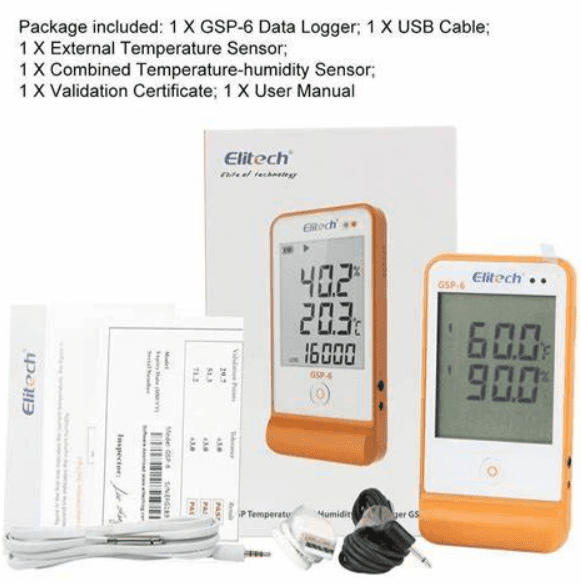 Elitech GSP-6 Temperature & Humidity Data Logger - IndoNusa Tekno