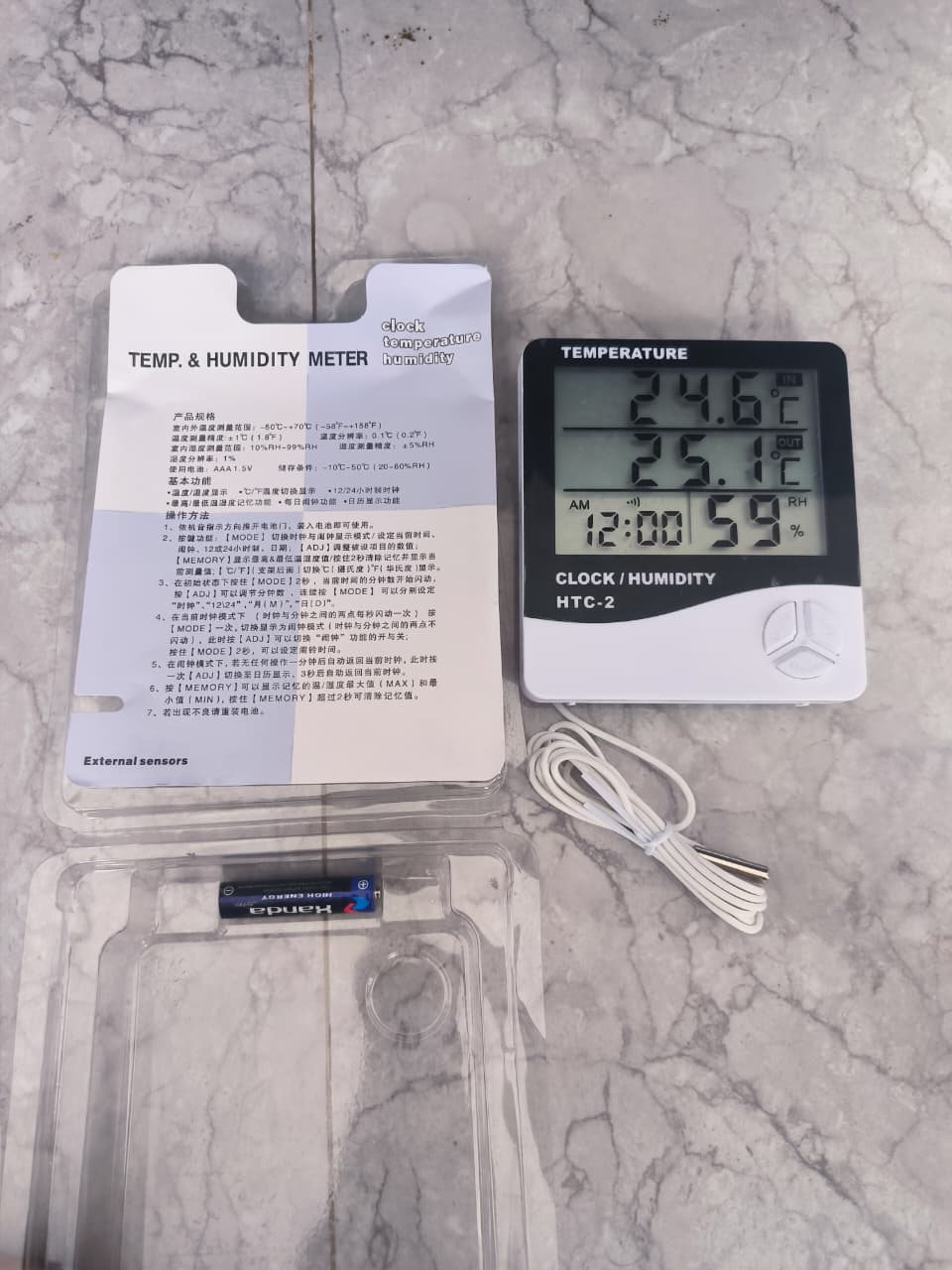 Thermometer Digital Hygrometer HTC -2 - IndoNusa Tekno